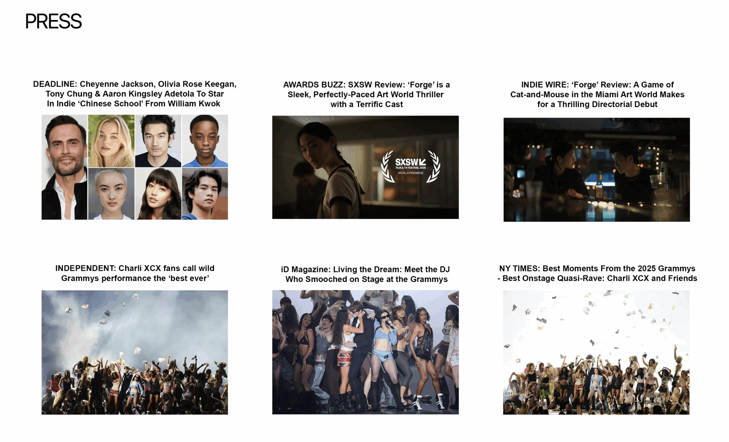 PRESS - DAMIAN BAO CASTING