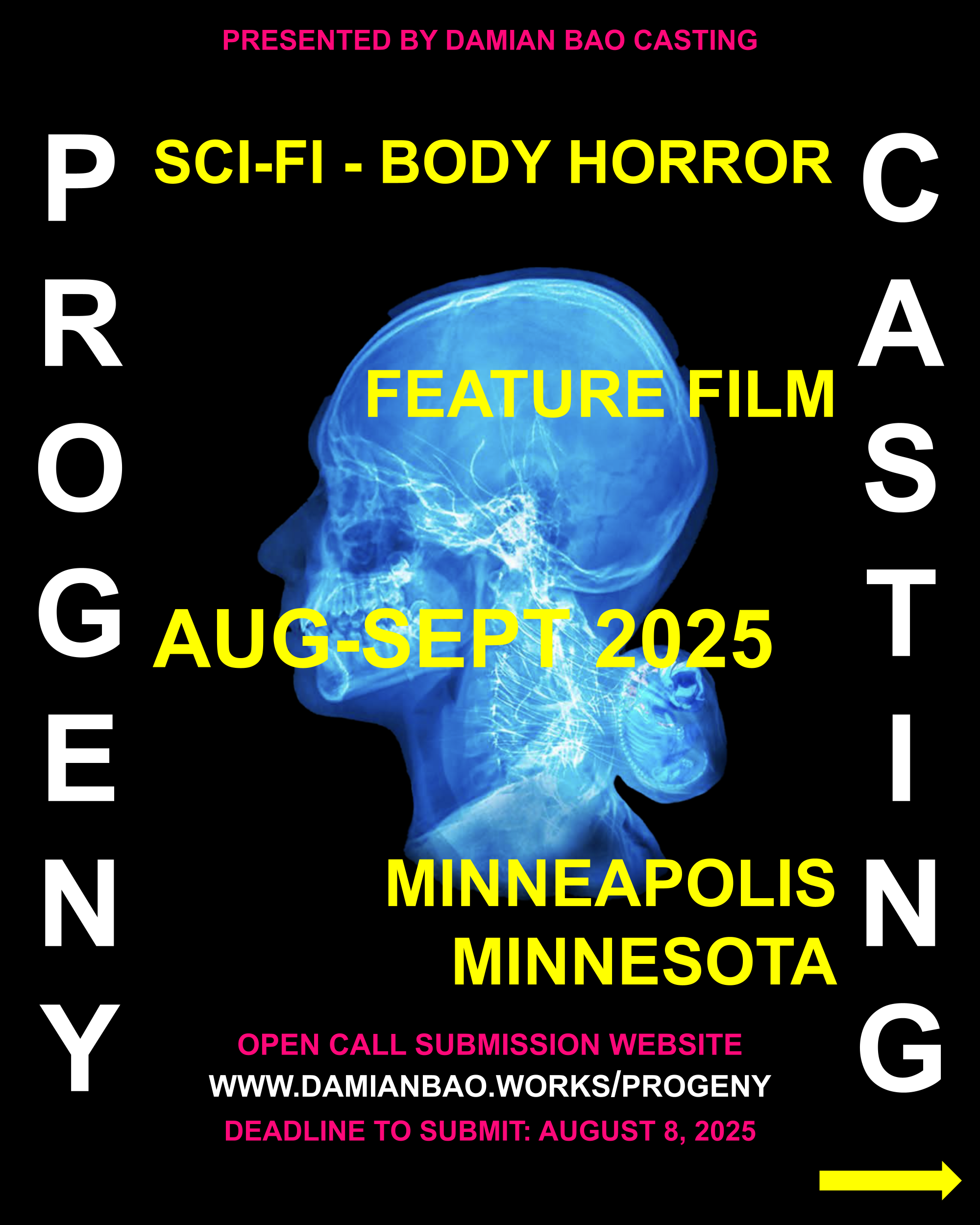 PROGENY - FEATURE FILM - OPEN CASTING CALL - DAMIAN BAO CASTING